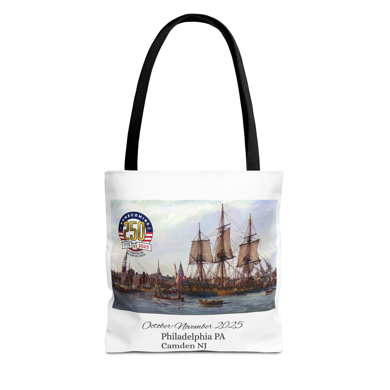 Nautical Celebration Tote Bag - 250th Anniversary Design for Maritime ...